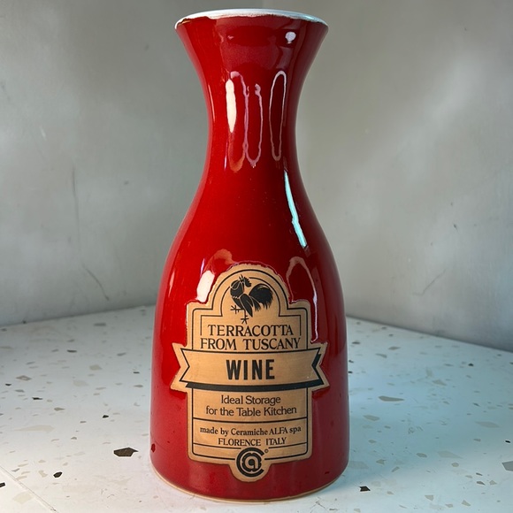 Vintage | Accents | Terracotta From Tuscany Wine Red Ceramic Container ...